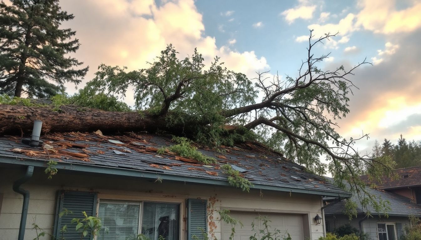 What to Do When a Tree Falls on Your Roof - Valley Roofing Services in ...